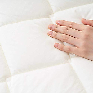 EMOOR Foldable Japanese Futon Mattress Topper CLASSE-Topper Tatami Floor Mattress Queen, Made in Japan