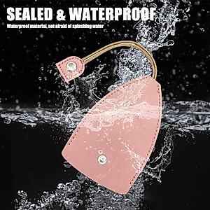 Hawyet 1 PC Car Key Protection Case, PU Leather Pull-Out Remote Control Storage Bag, Suitable for Most Car Models (Pink)