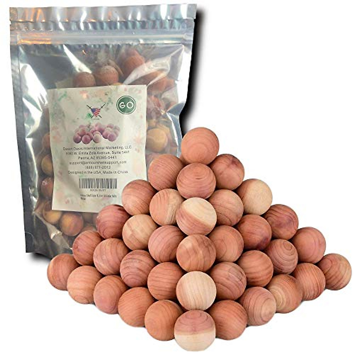 Cedar Balls Clothes Moth Repellant - Premium Quality USA Wood for Closet/Drawers (60 Pack), Protect Clothing with Natural Alternative to Moth Balls, Non-Toxic, Long Lasting, Family Safe, Smells Great.
