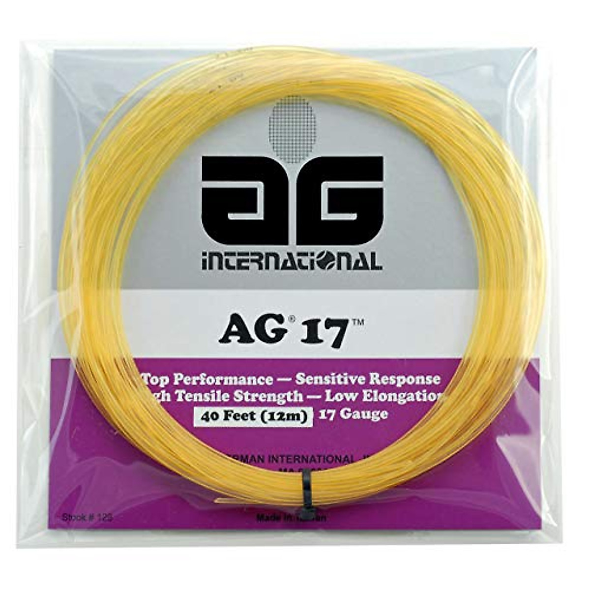 AG 17 Synthetic Gut Tennis String Set-Natural