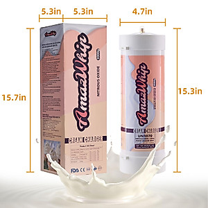 AmazWhip 2000G Whipped Cream Charger, 3.3L Cream Charger tanks (1 cylinder)