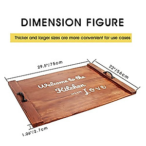 Gas Stove Burner Covers with Handles,LEKUAIJIA Electric Stove Burner Covers Made of Extra Thick Pine Wood, Handcrafted Cookware.