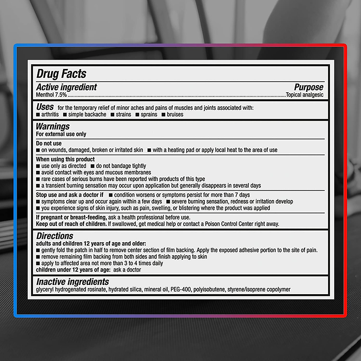 Icy Hot Advanced Large Pain Relief Patch (5 Count) With 7.5% Menthol for Fast Acting Powerful Relief