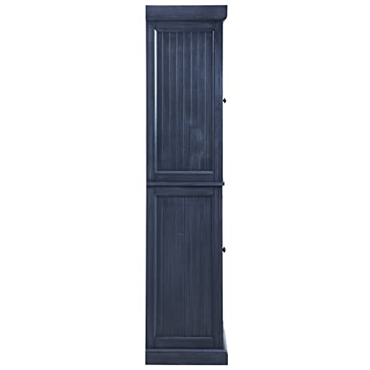 Crosley Furniture Seaside Kitchen Pantry Cabinet, Distressed Navy