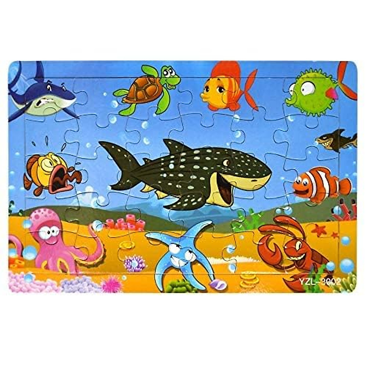 Wooden Jigsaw Puzzles Set for Kids Age 2-6 Year Old 30 Piece Colorful Wooden Puzzles for Toddler Children Learning Educational Puzzles Toys for Boys and Girls (4 Puzzles)