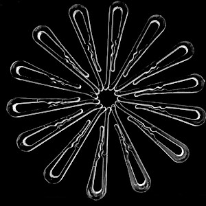 Otylzto 250pcs Per Box Transparent Plastic Alligator Clips, U Shape Clear Shirt Clips for Folding Ties, Socks, Pants, 1.5"