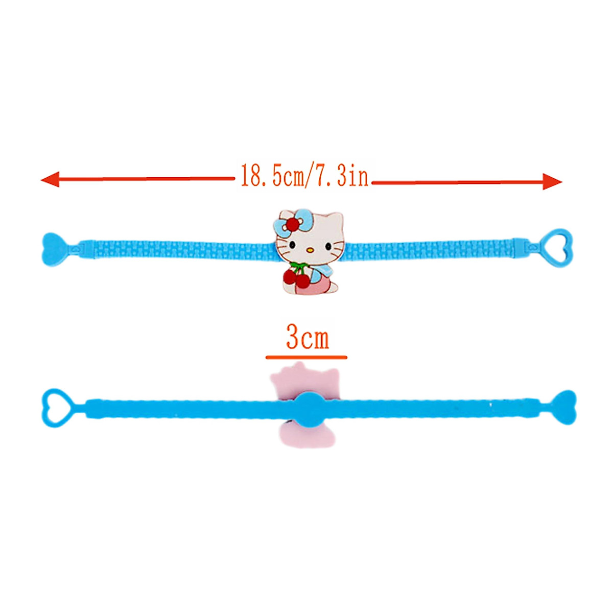 YAOSHUXIAN 15pcs Cartoon Character Bracelets Wristband Bracelets for Birthday Party Supplies Favors Prize Rewards