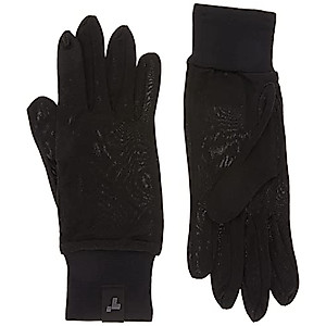 Terramar Adult Thermasilk Liner Winter Gloves for Men and Women Skiing, Hikking, Cold Weather Activities, Black, Medium