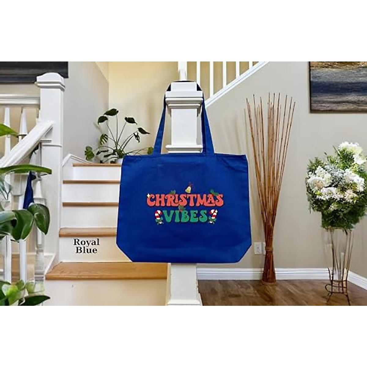 Women Christmas Bag, Christmas Vibes Tote Bag, Tote Bag Aesthetic, Holiday Gift Bag, Christmas Family Gift Bags, Customized Christmas Bag