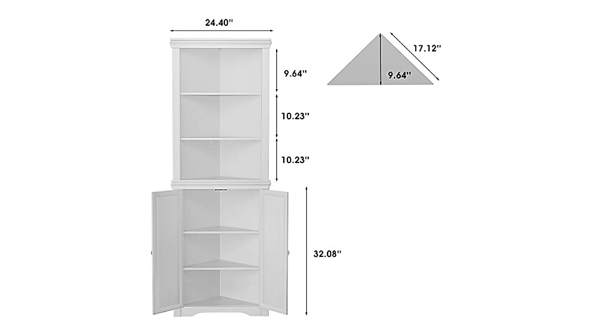 YESHOMY Corner Cabinet Shelves – Space-Saving Storage Solution