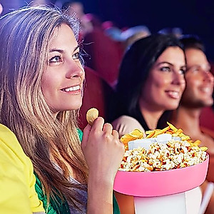 Snack Bowl for Stanley Cup, Reusable Snack Ring Tray Platter Compatible with Stanley 40 Oz Tumbler, 3 Compartments for Candy,Appetizer,Nuts,Popcorn, Cup Holder for Stanley Cup Accessories (Pink)