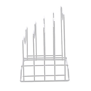 Pot Lid Organizer Cutting Board Holder Kitchen Dish Plate Storage Organizer and Drying Rack Bakeware Pot Lid Rack Holder Organizer Dish Drying Rack Mate (White, One Size)