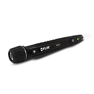 FLIR VP50-2 CAT IV Non-Contact Voltage Detector, Featuring Light, Vibration, and Beeper Feedback Alarms and a Powerful LED Flashlight, Green