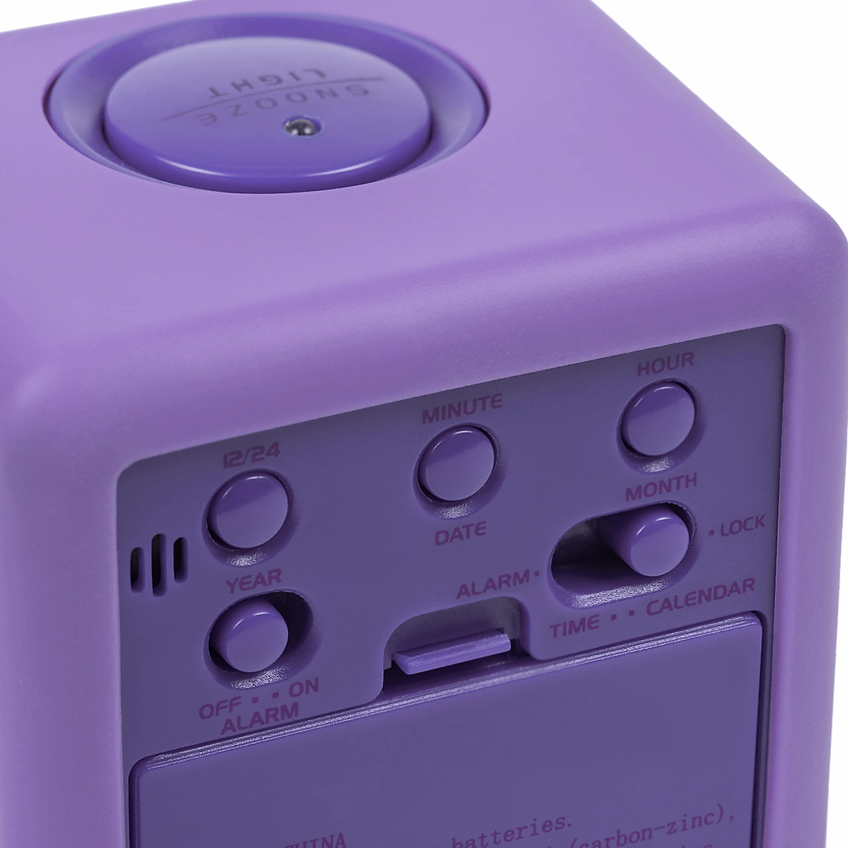 Equity 73004 Purple Soft Cube LCD Alarm Clock with Smart Light