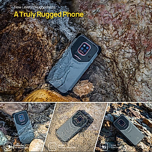 Ulefone Power Armor 14 Pro 10000mAh Rugged Smartphone 2023, Android 12 6GB+128GB IP68 Waterproof Phone, 20MP Triple Rear Camera, Wireless Charging, 6.52"HD+ Screen Dual SIM 4G Rugged Phone OTG NFC FM