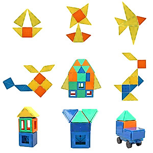 Rotemox 32 Pieces Glow in The Dark Magnetic Tiles Set for Kids 3+, 3D Educational Building Magnetic Blocks, Construction Magnets for Kids Birthday Gift