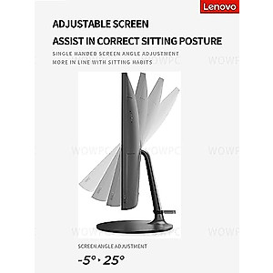 Lenovo All-in-One Business Desktop, 19.5” HD+ Display AIO, 16GB RAM, 256GB SSD + 1TB HDD, Intel Dual-Core Processor, DVD-RW, Wi-Fi, Webcam, HDMI, Wired Keyboard & Mouse, Windows 11 Pro