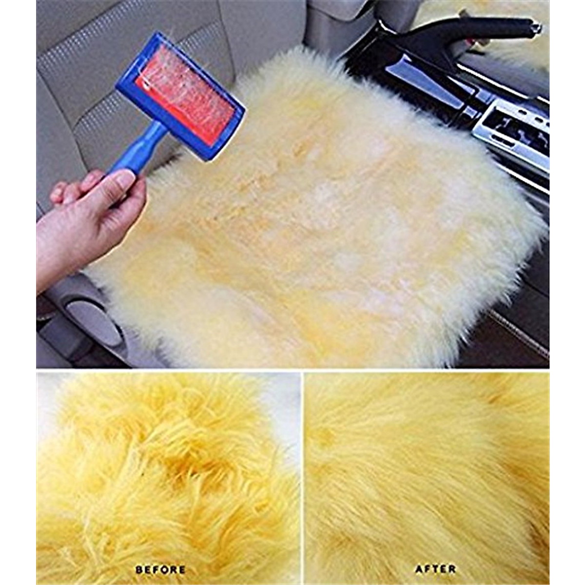 Sheepskin Rug Brush and Cleaner Pet Slicker Brush Fine Wire Rugs Brush Brushing Sheep Skin Rug