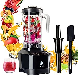 Ventray Blender Smoothie Maker 1500W 68 Oz Blender for Shakes and Smoothies Countertop Blender for Kitchen Professional Blender and Food Processor Combo with 6 Speed Settings 5 Programs