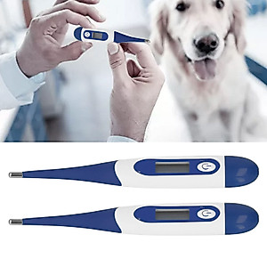 2Pcs Digital Pet Thermometer, Fast and Accurate Measurements in 20 Seconds, Waterproof, Suitable for Cats, Dogs, Horses, Veterinarian