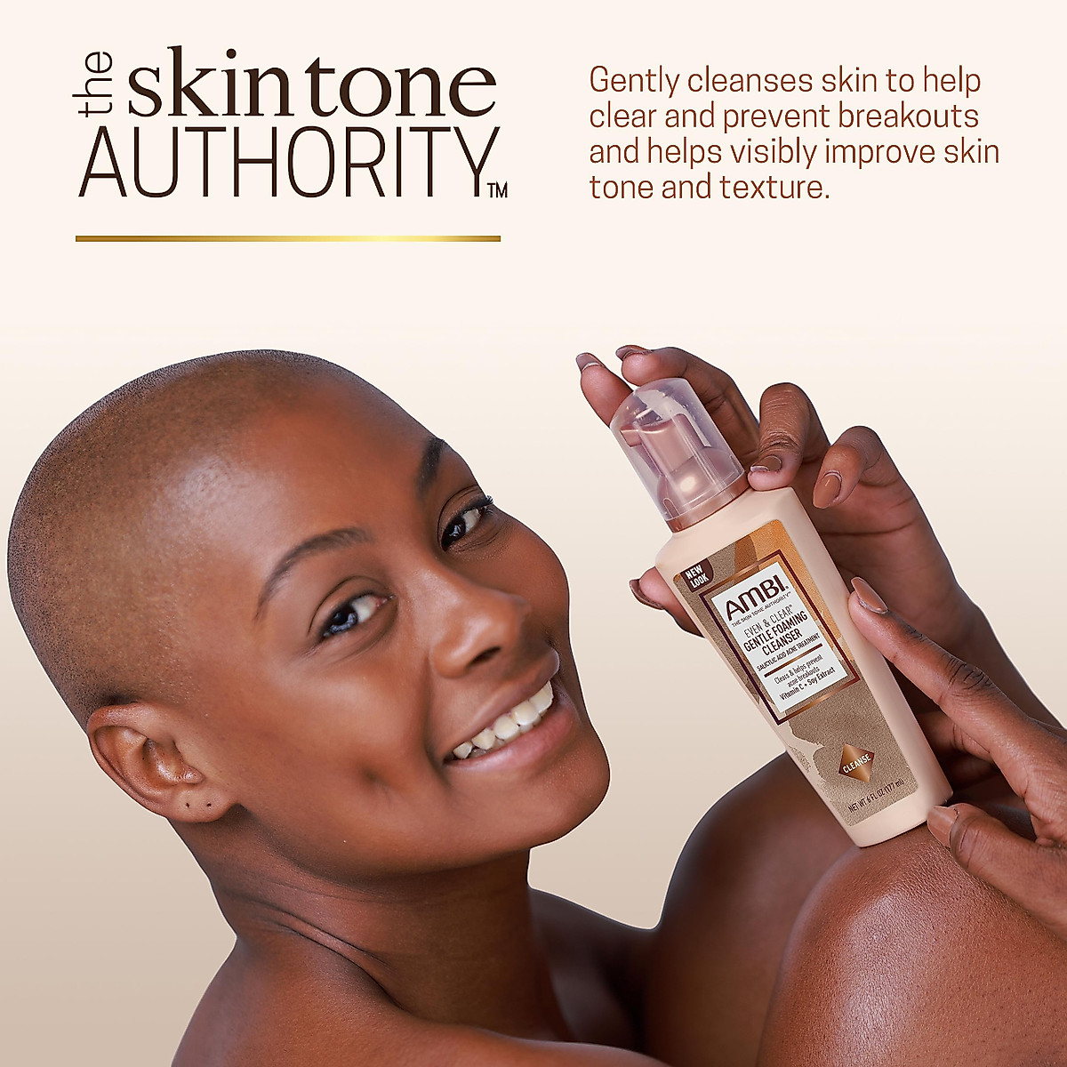 AMBI Even and Clear Foaming Cleanser | Salicylic Acid Acne Treatment | Clears and Helps Prevent New Acne Breakouts | Helps Visibly Improve Skin Tone and Texture | 6 Ounce