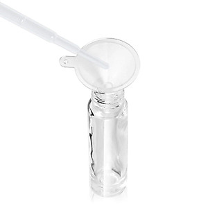 Essential Oil Roller Bottles 63 Pack 10ML Glass Roller Bottle Amber For Essential Oil (4 Opener,6 Pipettes, 4 Funnels,192 Label) (Clear)