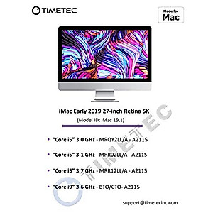 Timetec 64GB KIT(2x32GB) Compatible for Apple DDR4 2666MHz for Mid 2020 iMac (20,1/20,2) / Mid 2019 iMac (19,1) 27-inch w/Retina 5K Display, Late 2018 Mac Mini (8,1) PC4-21333 / PC4-21300 MAC RAM