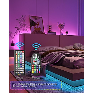 Nexillumi 65.6Ft LED Strip Lights Music Sync Color Changing RGB LED Strip 44-Key Remote, Sensitive Built-in Mic, App Controlled LED Lights Rope Lights, 5050 RGB LED Light Strip(APP+Remote+Mic)