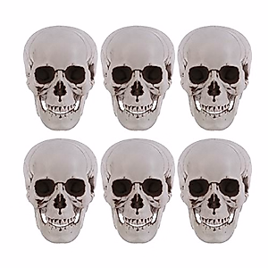 Abaodam Car Decor Skull Decor Plastic Skulls Halloween Artificial Skull Realistic Human Adult Skull Head Bone Model for Haunted House Home Table 6pcs Size 11 Skull Decor Plastic Skulls Home Decor