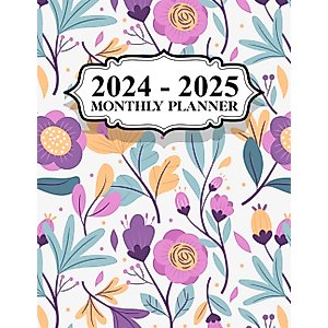 2024-2025 Monthly Planner: Large 2 Year Monthly Calendar Schedule Organizer, 24 Months from January 2024 to December 2025 With Federal Holidays