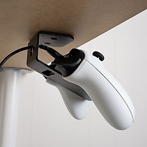 Stealth Mount Bundle compatible with PS5 (Disc) - Console and Controller Under Desk Mount
