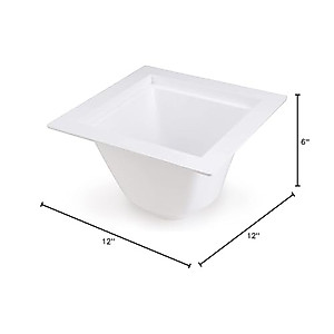 Oatey 42721 Floor-Mounted Utility Sink with 3 in. Socket, White, Small