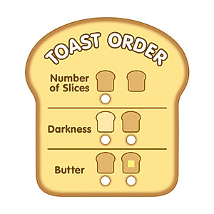 Melissa & Doug Bread and Butter Toaster Set (9 pcs) - Wooden Play Food and Kitchen Accessories