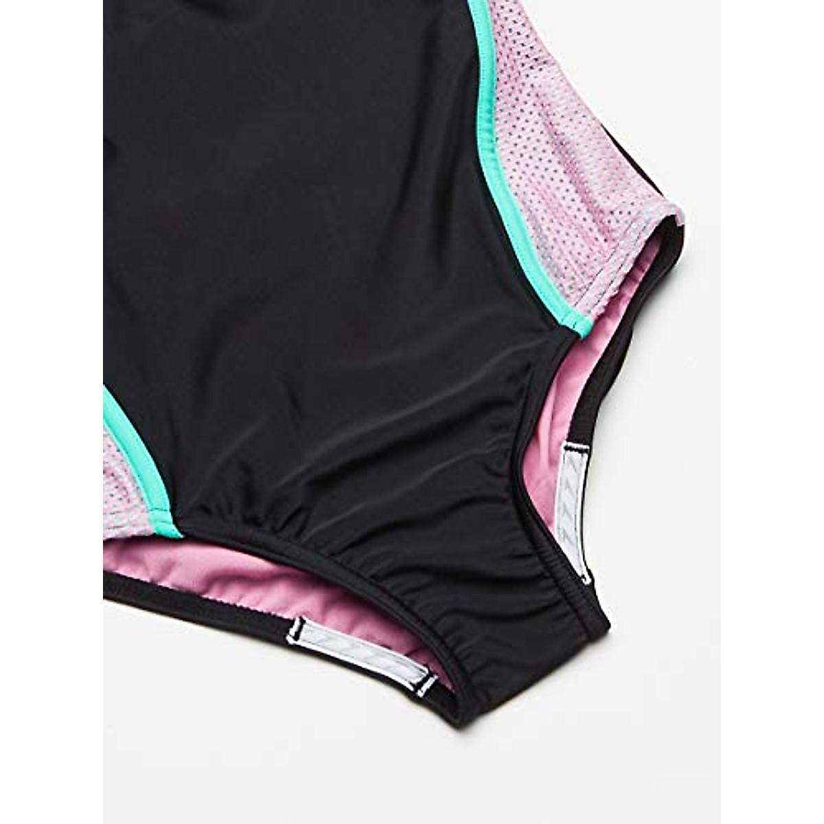 Speedo Girl's Swimsuit One Piece Mesh Splice Thick Strap