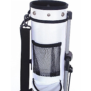 C4 A99Golf Men's and Women's Range Sunday Pencil Carry GOLF Stand Bag golf travel bag Removable Top Cover with Strap and Stand White Great gift for golfer!