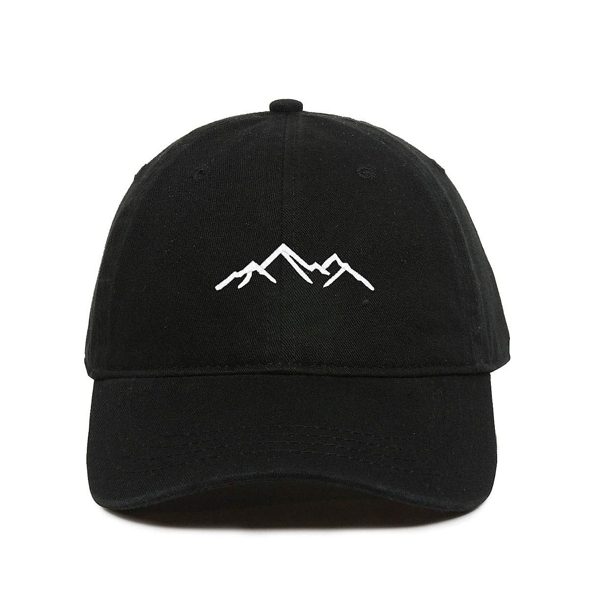 DSGN By DNA Mountain Outdoors Baseball Cap Embroidered Cotton Adjustable Dad Hat Black