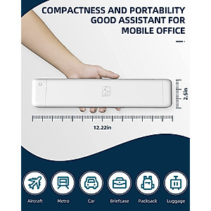 HPRT Thermal Printer MT800Q Portable Mini Printer, Wireless Printer for iPhone and Computer, The Best Small Printer Support 216mm Width A4 Paper, Home Use, Office, Travel and Mobile Printer