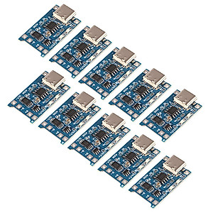 AITRIP 10pcs TP4056 Type-c USB 5V 1A 18650 Lithium Battery Charger Module Charging Board with Dual Protection Functions (10pcs TP4056 Type-c USB)