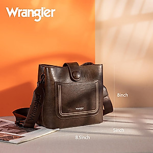 Wrangler Vintage Crossbody Purses for Women Purses and Handbags for Gift WG114-110BR