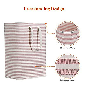 Lifewit 72L Pink Freestanding Laundry Hamper, Bundle with 72L Blue Laundry Hamper
