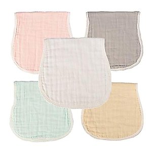 MUKIN Muslin Burp Cloths - Baby Burp Cloth Sets for Unisex. Perfect for Newborn Baby Burping Cloths/Burp Bibs. Newborn Burping Rags for Boys and Girls (Multicolored)