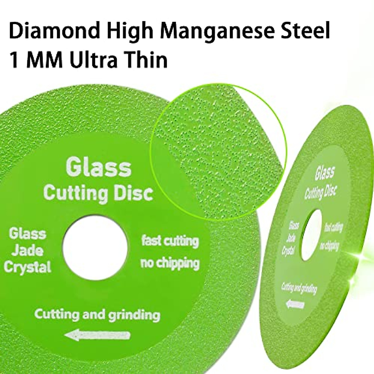 Glass Cutting Disc for Angle Grinder, Green Thin Saw Blade Wheel Glass Ceramic Cutting Tool 4 inch Ultra-Thin Diamond Saw Blade Wheel (3 Pcs)