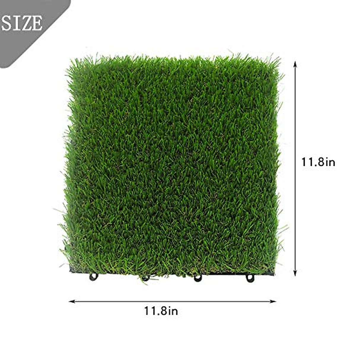 kathson Artificial Grass Turf Tile,2Pcs Rabbit Grass Mat with Upgrade Interlocking System Self-drainingSuitable for Bunny,Dogs and Cats(11.8 x11.8 Inches