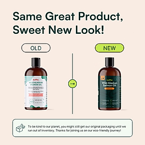 Wuffes Wild Alaskan Salmon Oil for Dogs - Natural EPA & DHA Fatty Acids and Omega 3 for Canines, Healthy Skin and Coat, Joint Support, Reduced Allergic Response - 100% Pure Fish Oil for Pets - 16 Oz