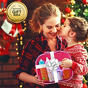 fash n kolor®, My Sweet Baby Disappearing Doll Feeding Set | Baby Care 6 Piece Doll Feeding Set for Toy Stroller | 2 Milk & Juice Bottles with 2 Toy Pacifier for Baby Doll