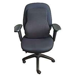 Tektrum Full Lumbar Entire Back Support Cushion for Home/Office Chair, Car Seat - Washable Cover, Ergonomic Thick 3D Design Fit Body Curve - Back Pain Relief, Improve Posture - Black (TD-QFC024-BLK)