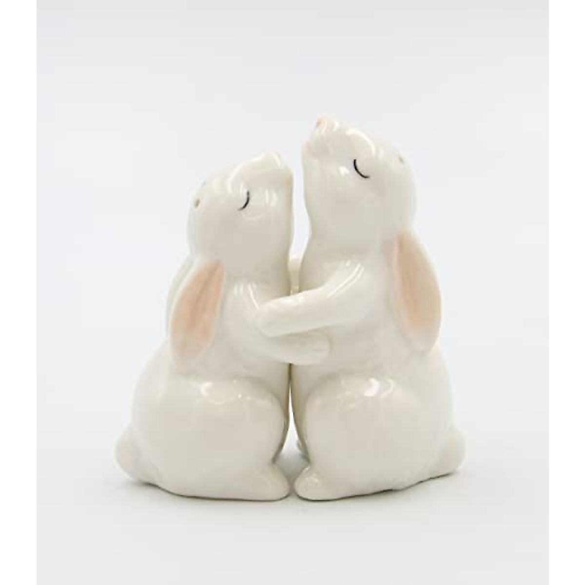 Cosmos Gifts 21011 Hugging Rabbits Salt and Pepper Shaker,White
