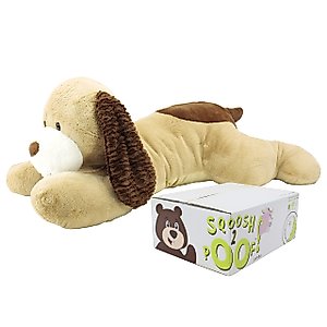 Animal Adventure | Sqoosh2Poof Giant, Cuddly, Ultra Soft Plush Stuffed Animal with Bonus Interactive Surprise - 44" Dog