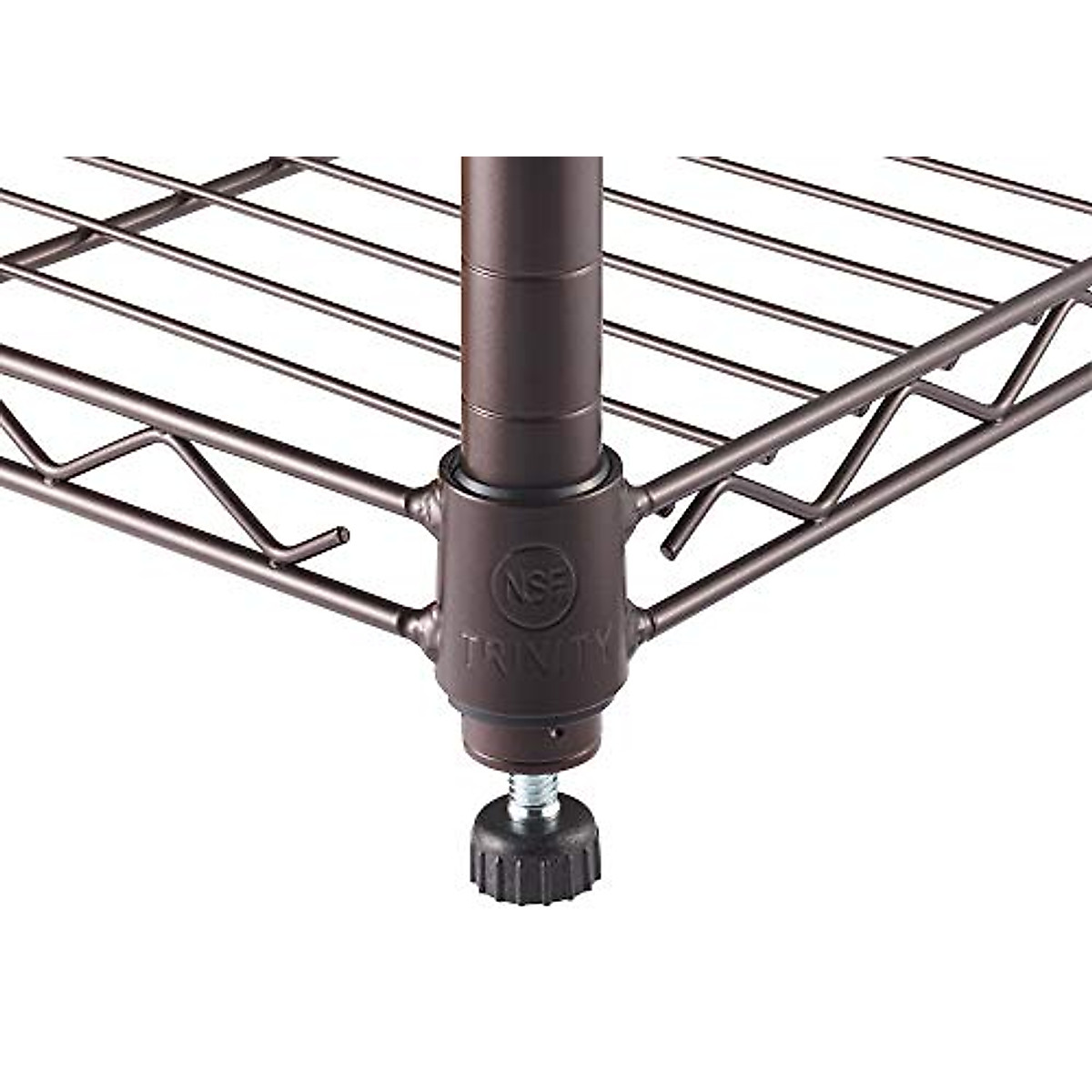 TRINITY 4-Tier NSF Wire Shelving Rack, 36 by 14 by 54-Inch, Bronze