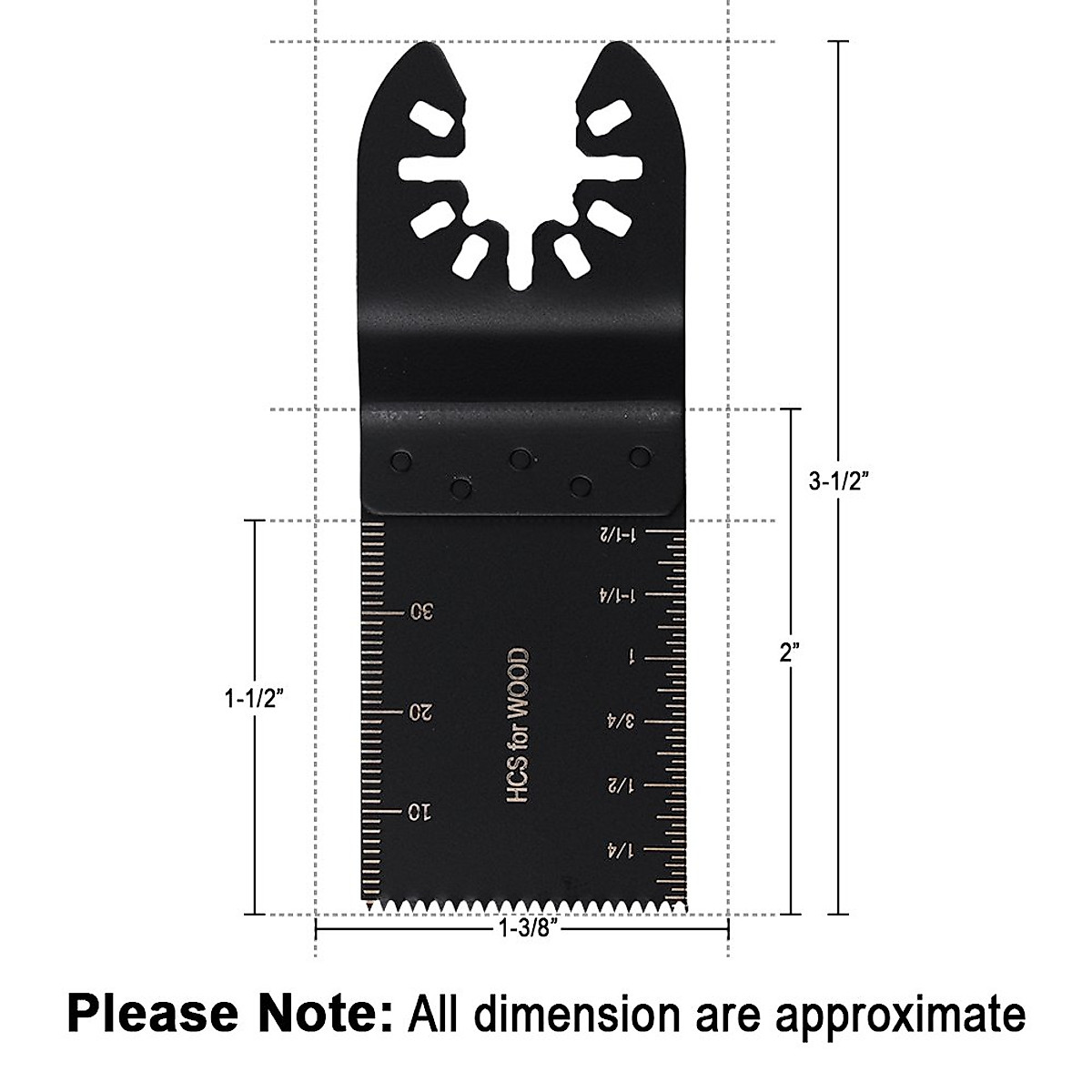 HIFROM Wood/Plastic & Bi-Metal Oscillating Multitool Quick Release Saw Blades Compatible with Fein，Porter Rockwell Cable,Bosch Craftsman(12 Pack)